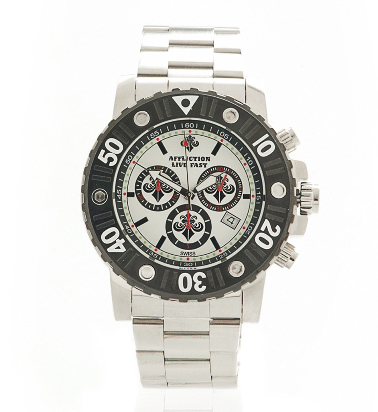 Gents Chronograph Steel Watch – Affliction Clothing