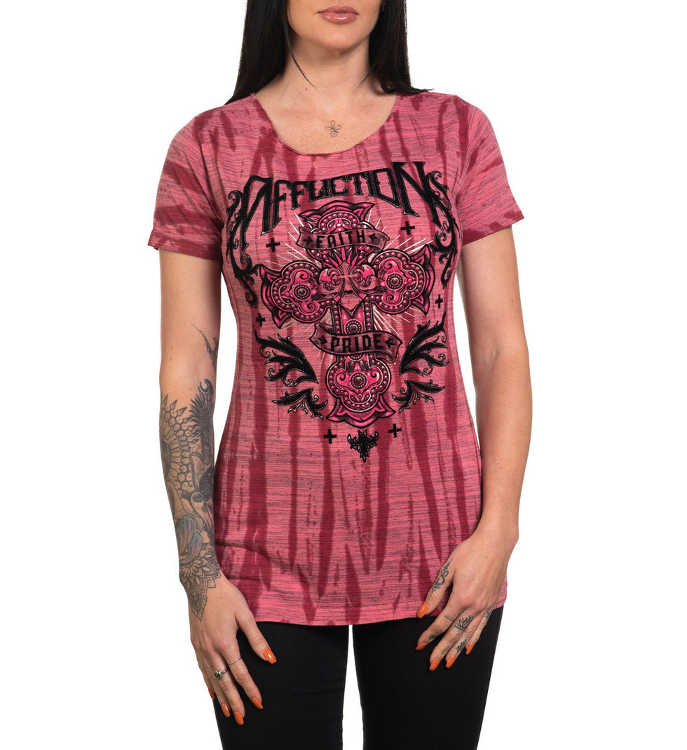 Glimmery Smoke Tee – Affliction Clothing