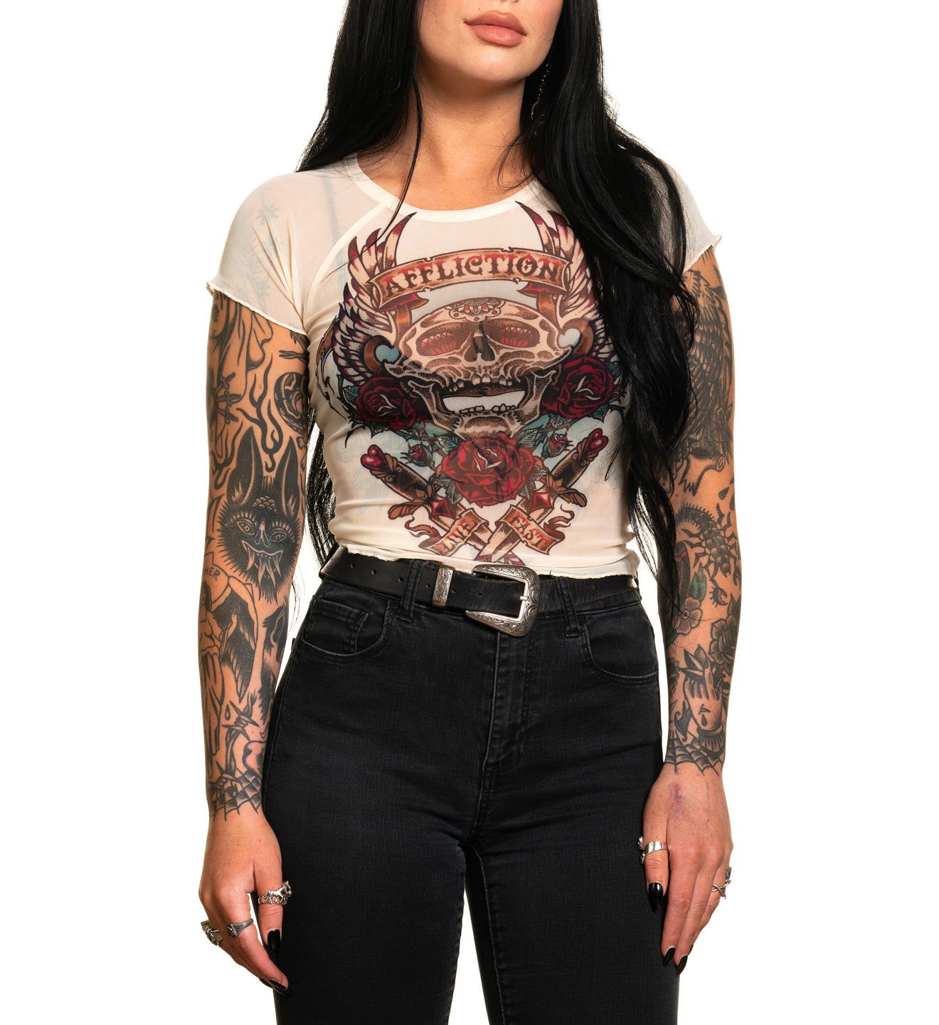 Screamin Roses Tee – Affliction Clothing