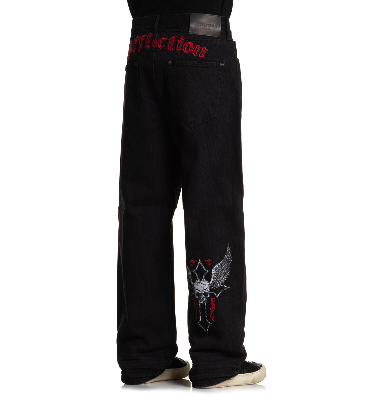 Wide Leg Live Fast Black Jeans – Affliction Clothing
